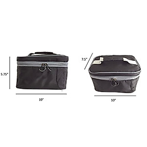 Lunch box great insulated, bag cooler, for men-women, thermal reusable, leakproof, black