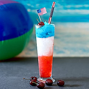 AnyDesign 200Pcs Independence Day Straws American Flag Theme Paper Straws Red Blue White Star Biodegradable Straws for 4th of July Memorial Day USA Themed Party Celebrations Super Bowl Patriotic Party