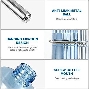 POPETPOP Guinea Pig Water Bottle No Drip 2 Pack- 8Oz Hamster Water Bottle with Hooks, Rabbit Water Bottle Samll Animal Water Bottles for Rabbits Hamsters Chinchillas Bunnys Rats