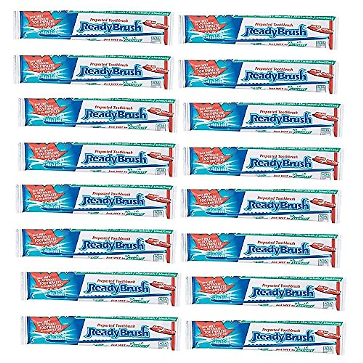 ReadyBrush Prepasted Reusable Toothbrush- 30 Pack- Made in the USA