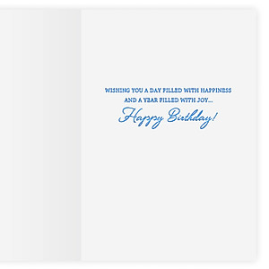 The Gallery Collection, 1 Count Card Pack, Birthday Card with Pearl Lined Envelope (Gold Ribbon Birthday)