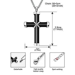 Dletay Cremation Jewelry for Ashes Urn Necklace Memorial Pendant Keepsake Jewelry(Black)