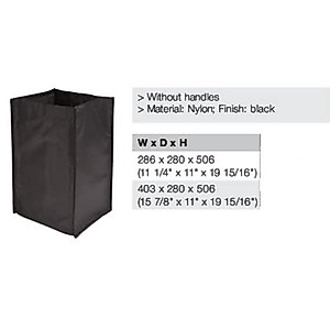 TAG Hardware Hamper Replacement Black Nylon Bags (Large Bag: 14-15/16″ W x 12-1/16″ D x 19-1/16″ H)