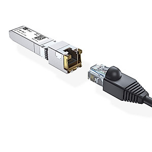 10Gb SFP+ RJ45 Transceiver, 10Gbase-T SFP+ Ethernet Module Support 10G/5G/2.5G/1.25G, Compatible with Cisco SFP-10G-T-S, Ubiquiti UF-RJ45-10G, UniFi, Meraki,MikroTik,Supermicro and More, 30m