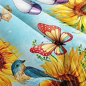 Ntlfup Cute Unicorn Comforter Set Full Size, Yellow Sunflower Unicorn Bedding Set 3pcs for Kids Girls, Soft Polyester Bedding