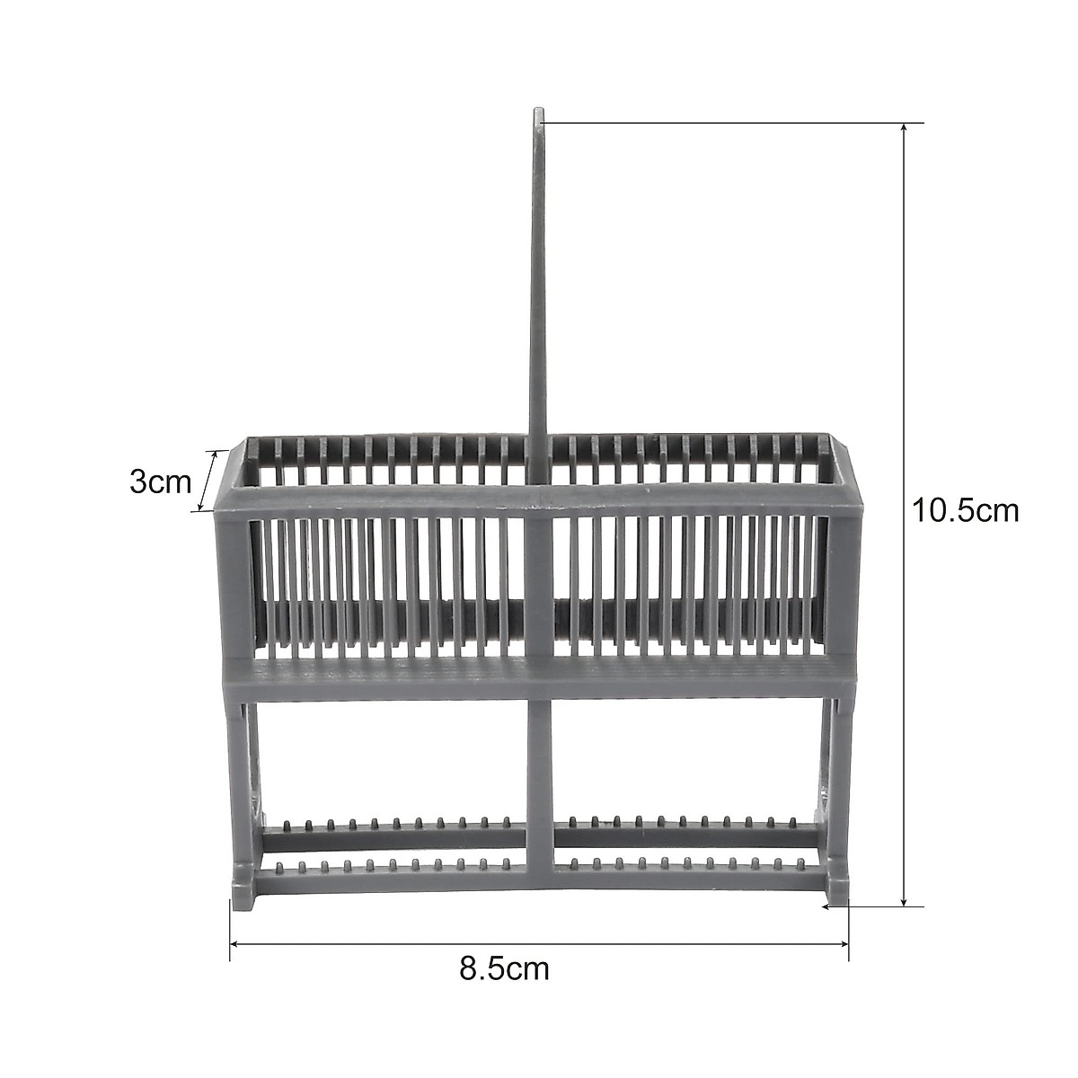 uxcell Microscope Slides Rack 24 Positions Polypropylene Staining Rack Gray for Research Experiments