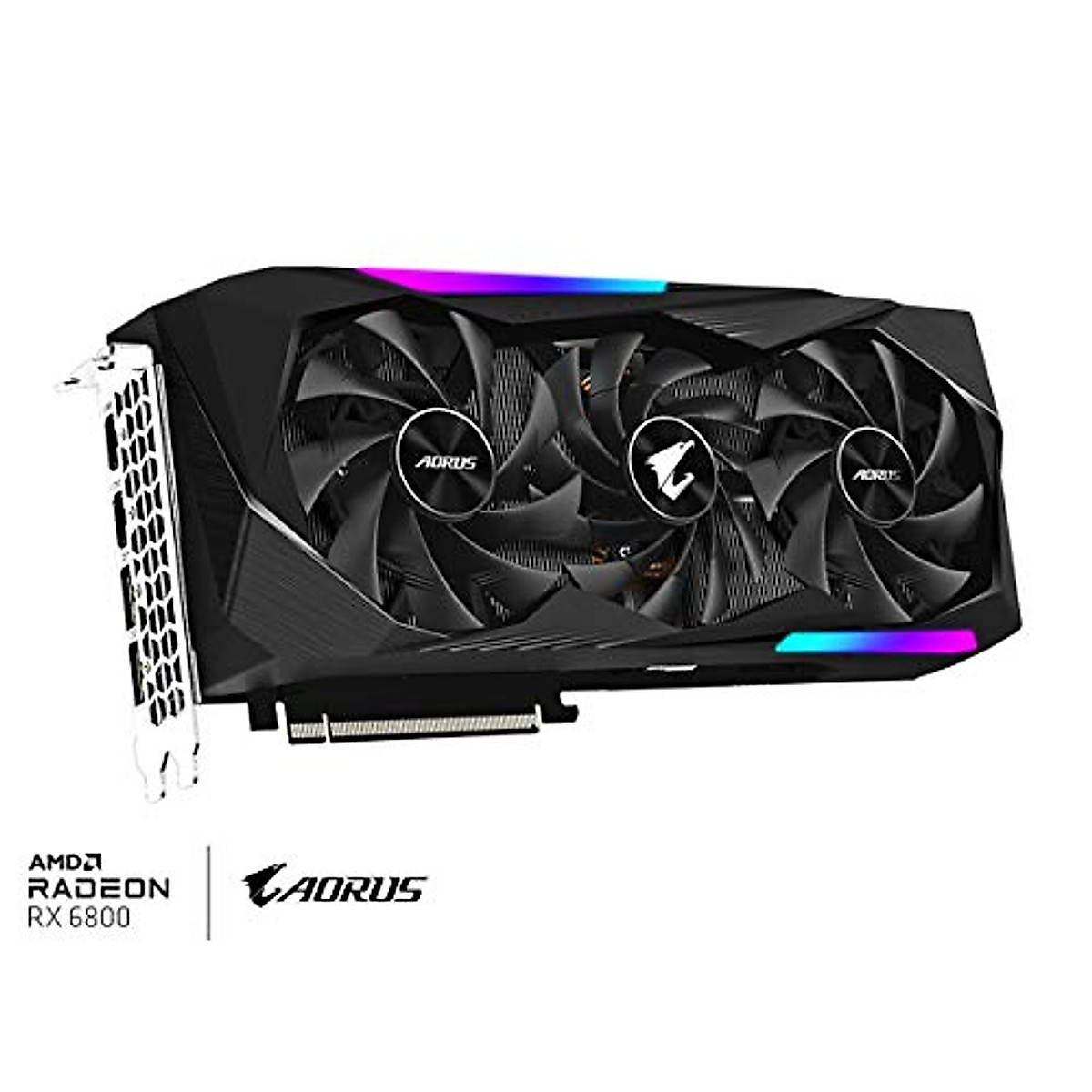 Gigabyte AORUS Radeon RX 6800 Master 16G Graphics Card, MAX-Covered Cooling, 16GB 256-bit GDDR6, GV-R68AORUS M-16GD Video Card