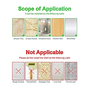 SMARTAKE 2-Pack Shower Caddy, Adhesive Bathroom Shelf Wall Mounted, No Drilling Strong Shower Caddies Kitchen Racks - Stainless Steel Storage Organizers (9.9 Inches), Silver