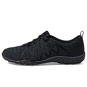 Skechers Women's Breathe Easy-Infi Knity Sneaker, Black, 7