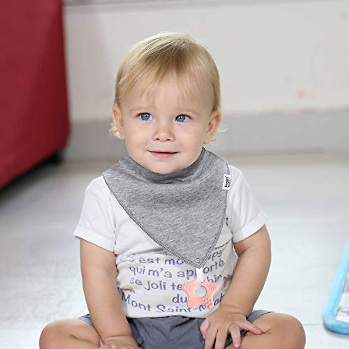 Udolove Baby Bandana Drool Bibs Unisex for Teething and Drooling - 8 Pack Super Soft Absorbent Bibs with Teething for Boys