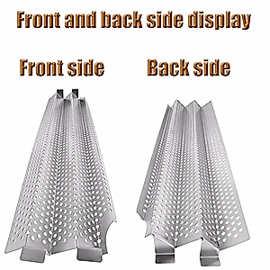 Stainless Steel Heat Plates Replacement Parts for Viking VGBQ 30 in T Series, VGBQ 41 in T Series, VGBQ 53 in T Series, VGBQ30, VGBQ41, VGBQ53, 4PCS