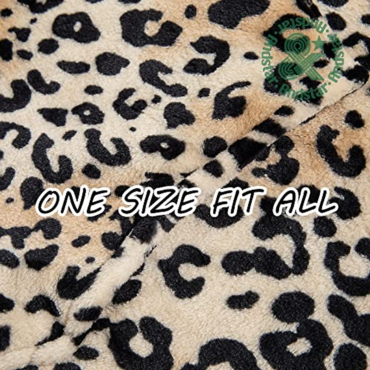 ANDSTAR Wearable Blanket Hoodie, Oversized Hooded for Women and Men, Comfy Sweatshirt with Giant Pocket （Leopard Print）