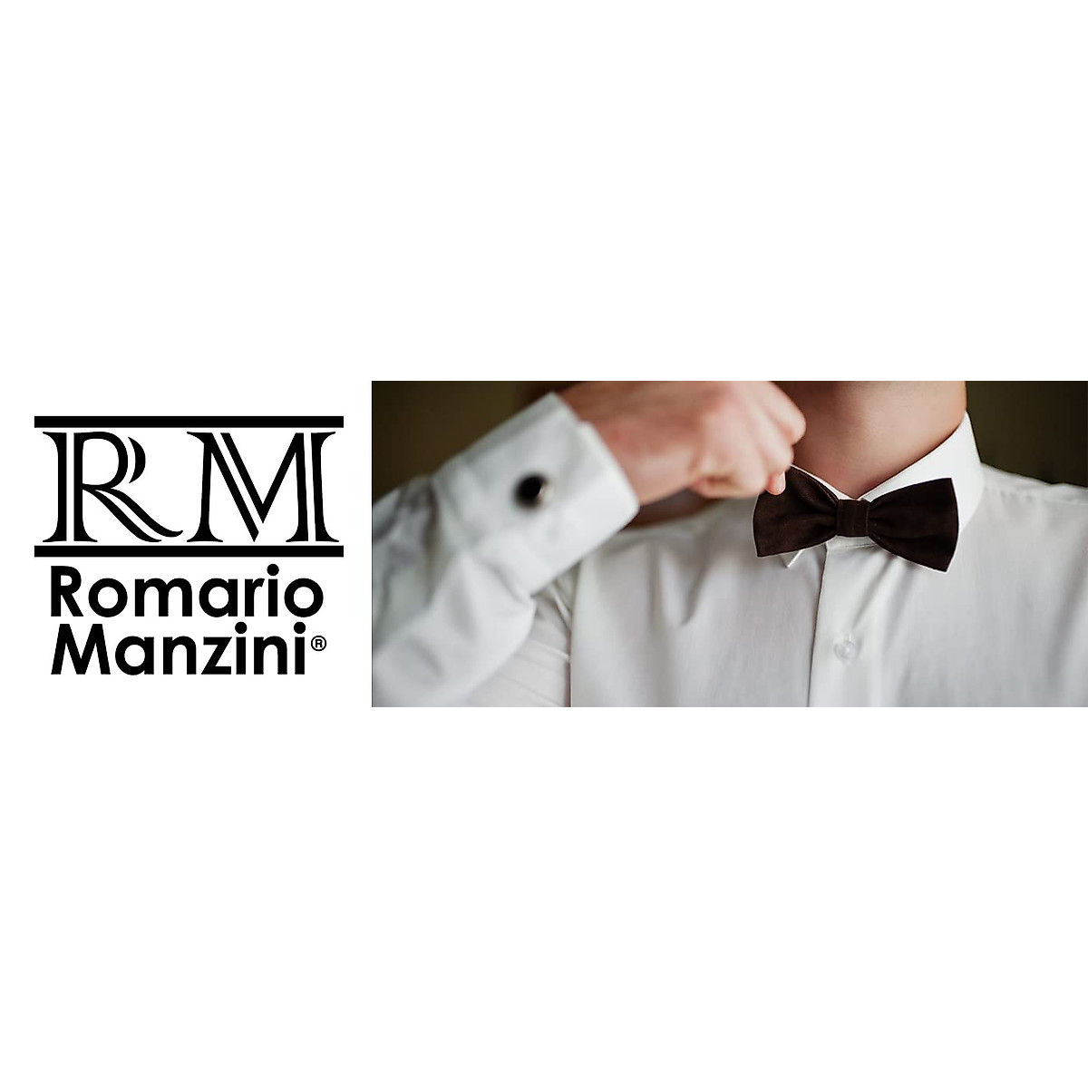 Romario Manzini Solid Light Sage Green Color Men's Pre-Tied Bow Tie