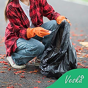 55-60 Gallon Trash Bags, (Value Pack 100 Bags w/Ties) Large Black Trash Bags, Extra Large Trash Can Liners.