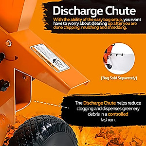 SuperHandy Wood Chipper Shredder Mulcher Ultra Heavy Duty 7HP 3 in 1 Multi-Function 3" Inch Max Capacity (Amazon Exclusive)