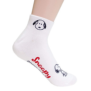 evei The Peanuts Snoopy Cartoon Movie Series Women's Original Socks (snoopy21_5pairs)