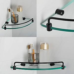 Kraus Elie Corner Bathroom Shelf, Matte Black Finish, KEA-18846MB