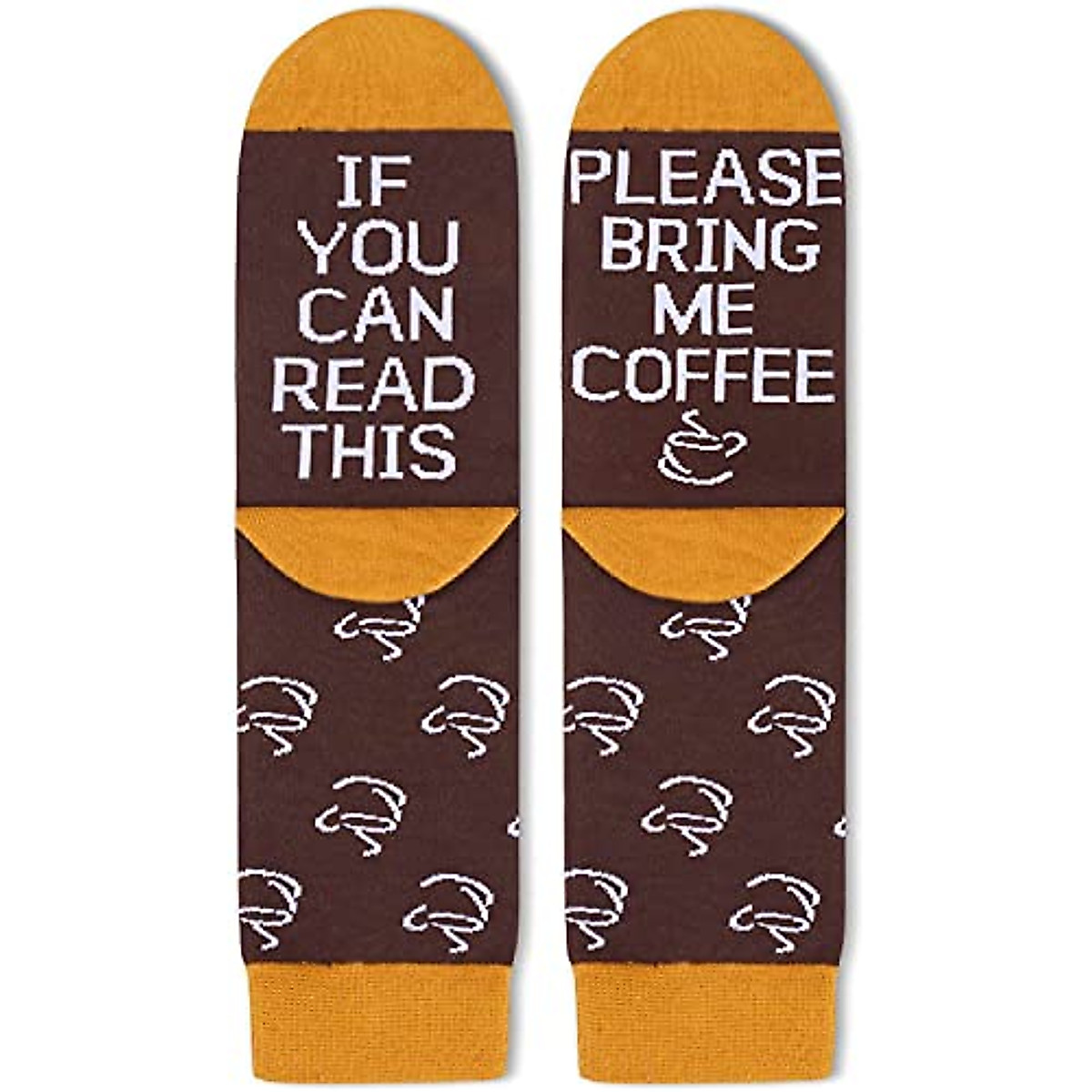 Zmart Funny Saying Socks Coffee Socks Coffee Gifts for Men Teens, Coffee Lovers Gifts for Him If You Can Read This Bring Me Coffee Coffee Stocking Stuffers