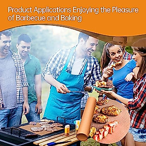 UBeesize 2 Pack Large Copper Oven Liners for Bottom of Oven BPA and PFOA Free，16"x24" Thick Heavy Duty Non Stick Teflon Oven Mats for Electric, Gas, Toaster，Convection, Microwave Ovens and Grills