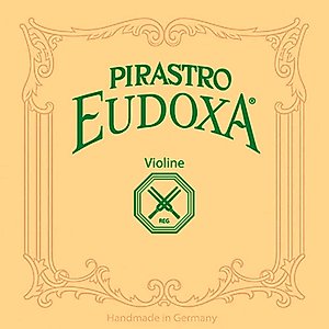 Pirastro Violin String Eudoxa Set, Medium Handmade Wound Covered Gut Strings, Premium Strings for Professional and Advanced Student Violin Players, Traditional Replacement Accessory