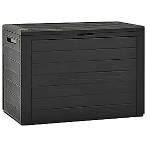 Tidyard Garden Storage Box Storage Cabinet 50.2 Gal Deck Box Garden Organizer Toolbox for Patio, Lawn, Poolside, Backyard Outdoor Furniture 38.7 x 17.3 x 21.7 Inches (W x D x H)