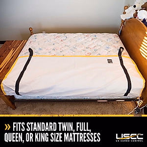 US Cargo Control Heavy Duty Canvas Mattress Carrier with Handles - 78 Inch Width - 13 Inch Depth - 24 Inch Height - Moving Supplies - Fits Twin, Full, Queen, King Mattress Sizes - 3 Pounds