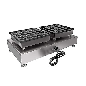ALDKitchen 50pcs Commercial Use Non-stick 110v Electric Mini Dutch Pancakes Poffertjes Baker Maker Iron Machine
