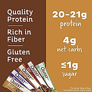 Quest Nutrition Chocolate Lovers Variety Pack, High Protein, Low Carb, Gluten Free, Keto Friendly, 12 Count