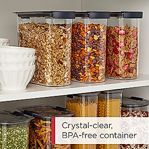 Rubbermaid Brilliance Cereal Food Storage Container with Flip Top Spout, Dishwasher Safe, Clear