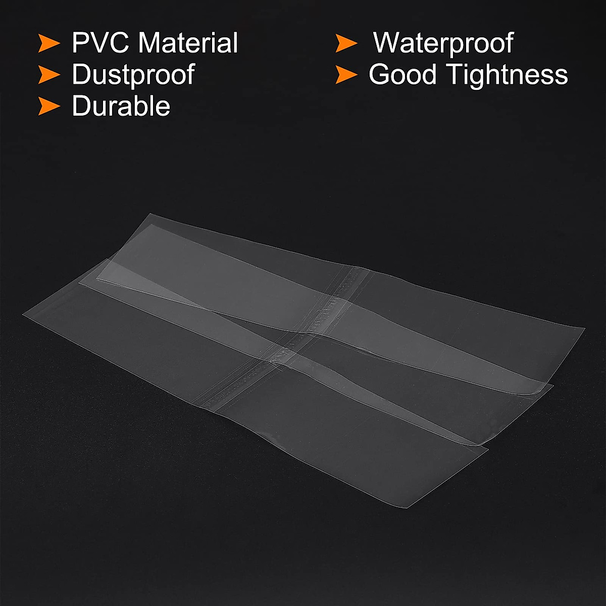 PATIKIL 190x50mm Perforated Shrink Bands, 250 Pack PVC Heat Shrink Wrap Band Fits Cap Diameter 4.53 to 4.72 Inch for Jars Cans, Clear