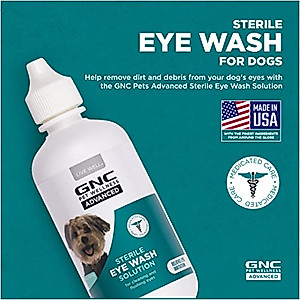 GNC Pets Advanced Sterile Eye Wash for Dogs | Dog Eye Wash Helps Relieve Irritation and Rinse Away Debris | Eye Relief Eye Wash for Dogs, 4 oz | Made in The USA (FF14829)