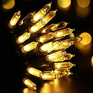 RECESKY Christmas String Lights with Built-in Timer - 50 LED 19ft Fairy Battery Operated Mini String Light for Outdoor Indoor Garden Party Home Wreath Xmas Decor Christmas Tree Decoration Warm White