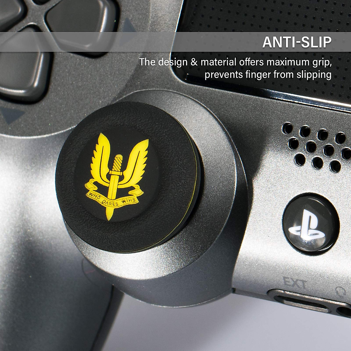 Playrealm Soft Rubber Silicone Printing Thumb Grip Cover x 4 for PS5, PS4, Xbox Series X/S, Xbox One, Switch PRO Controller (Duty Calls Pack)