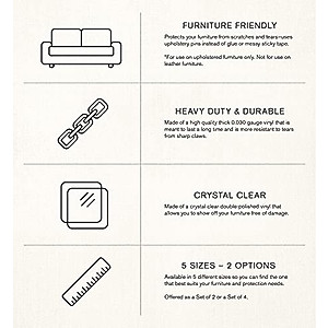 The Original LAMINET Deluxe Cat Scratch Shields - Protect Your Furniture with Our Deluxe Heavy Duty Furniture Scratch Shields - Set of 2 Heavy Duty Flexible Plastic Shields - (14L x 5.5W - INCHES)