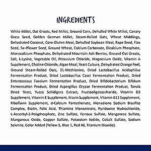 Vitakraft Menu Premium Parakeet Food - Vitamin-Fortified - Daily Pet Bird Food, 2.5 pounds