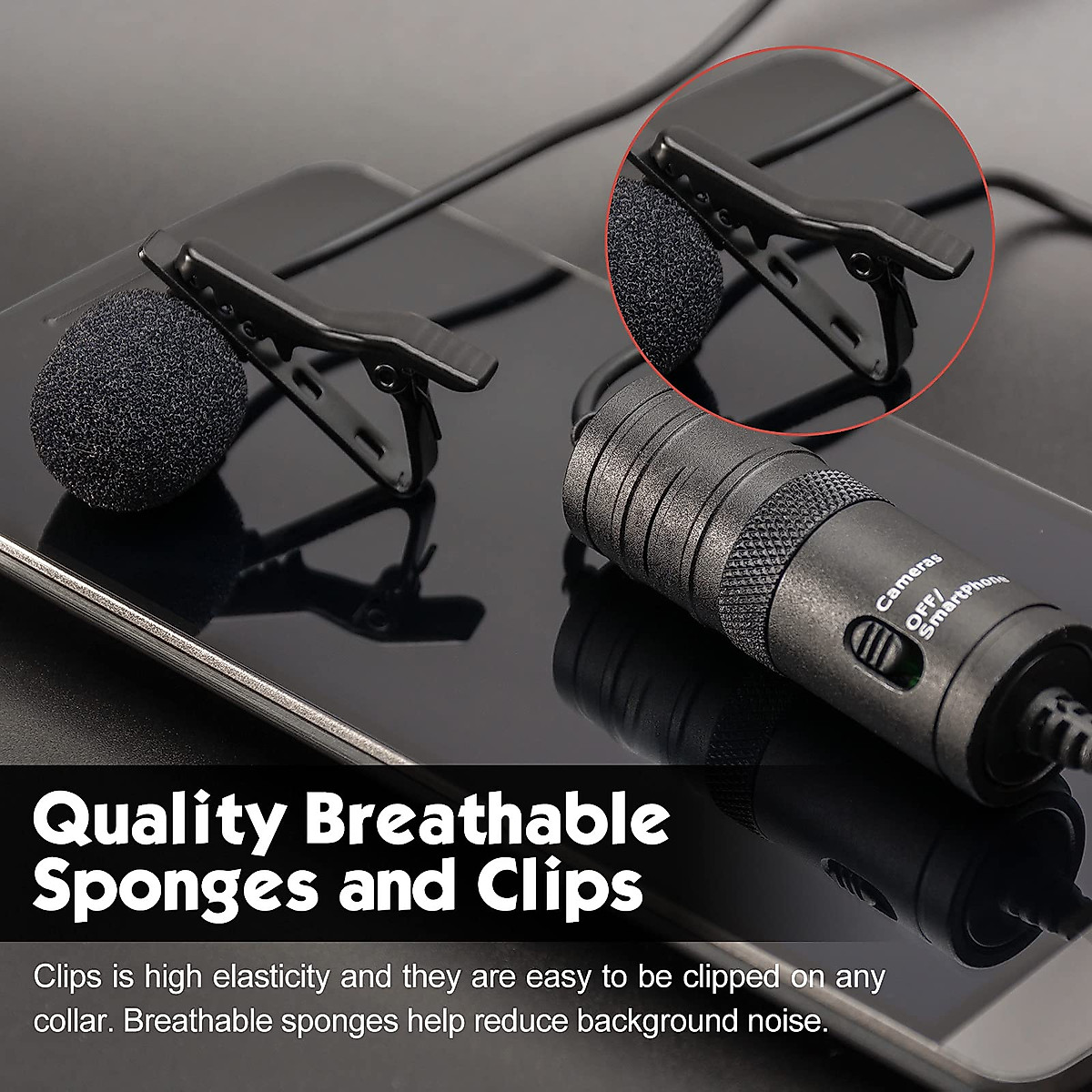 36 Pieces Lapel Mic Clips Sponge Cover Kit 18 Pieces Mental Lavalier Microphone Clip Plastic Lavalier Wire Clips 18 Pieces Foam Windscreen Cover Lapel Mic Windscreen Foam Covers for Interview Video