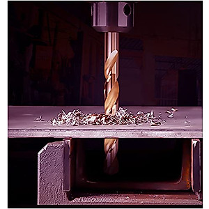 HSS Cobalt Drill Bit Set 15/32 Inch 5Pcs M35 Co Twist Jobber Length Steel Metal Drill Bits