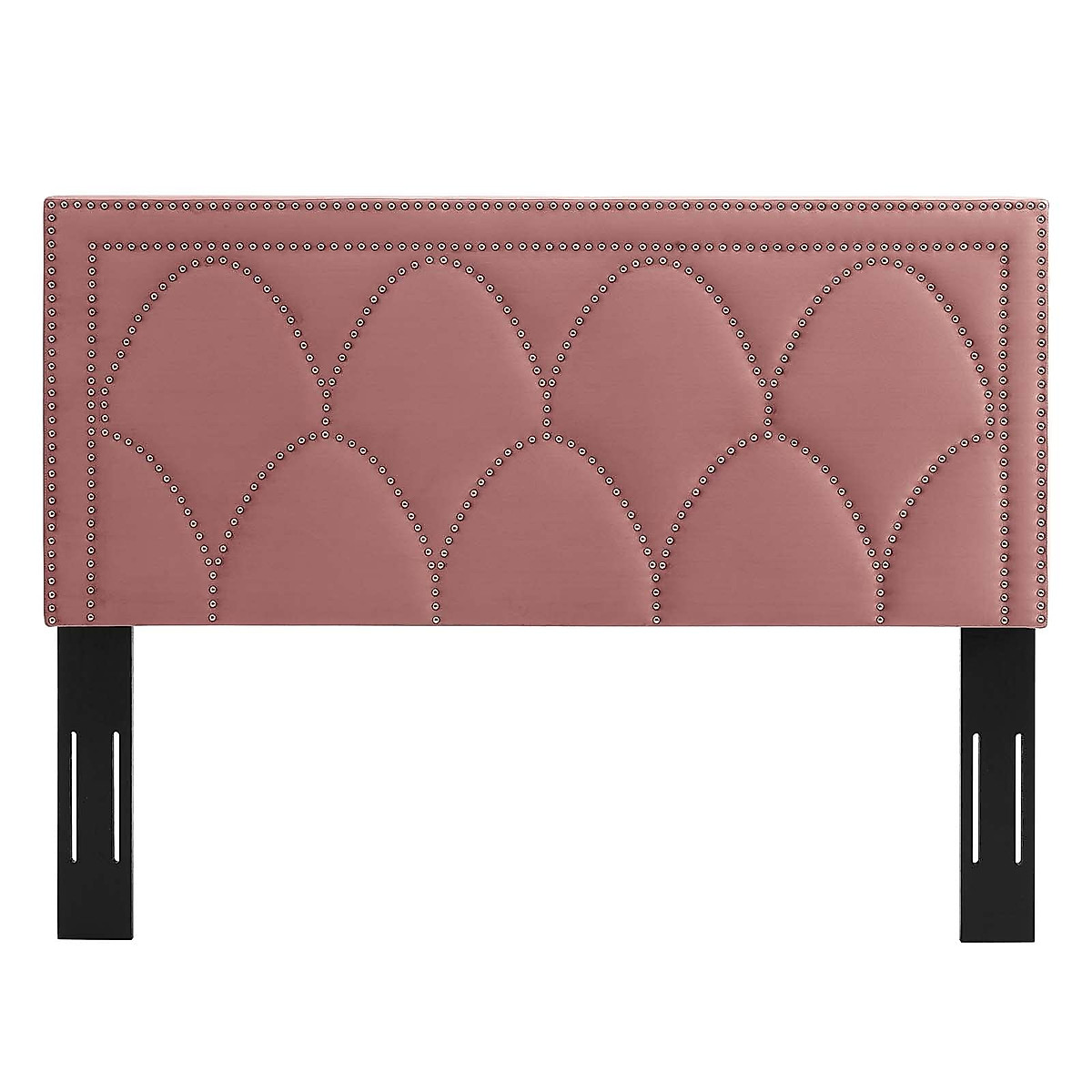 Modway Greta Channel Tufted Performance Velvet Full/Queen Headboard in Dusty Rose