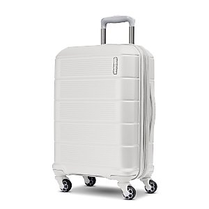 American Tourister Stratum 2.0 Expandable Hardside Luggage with Spinner Wheels, Carry-On, White