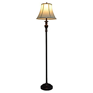 Decor Therapy PL1644 61.5" Walnut Ridge Brass Floor Lamp