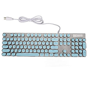 LBEC Blue Switch Mechanical Keyboard, Ergonomic 104 Keys Mechanical Gaming Keyboard Plug and Play Blue Switch for (Blue Switch)