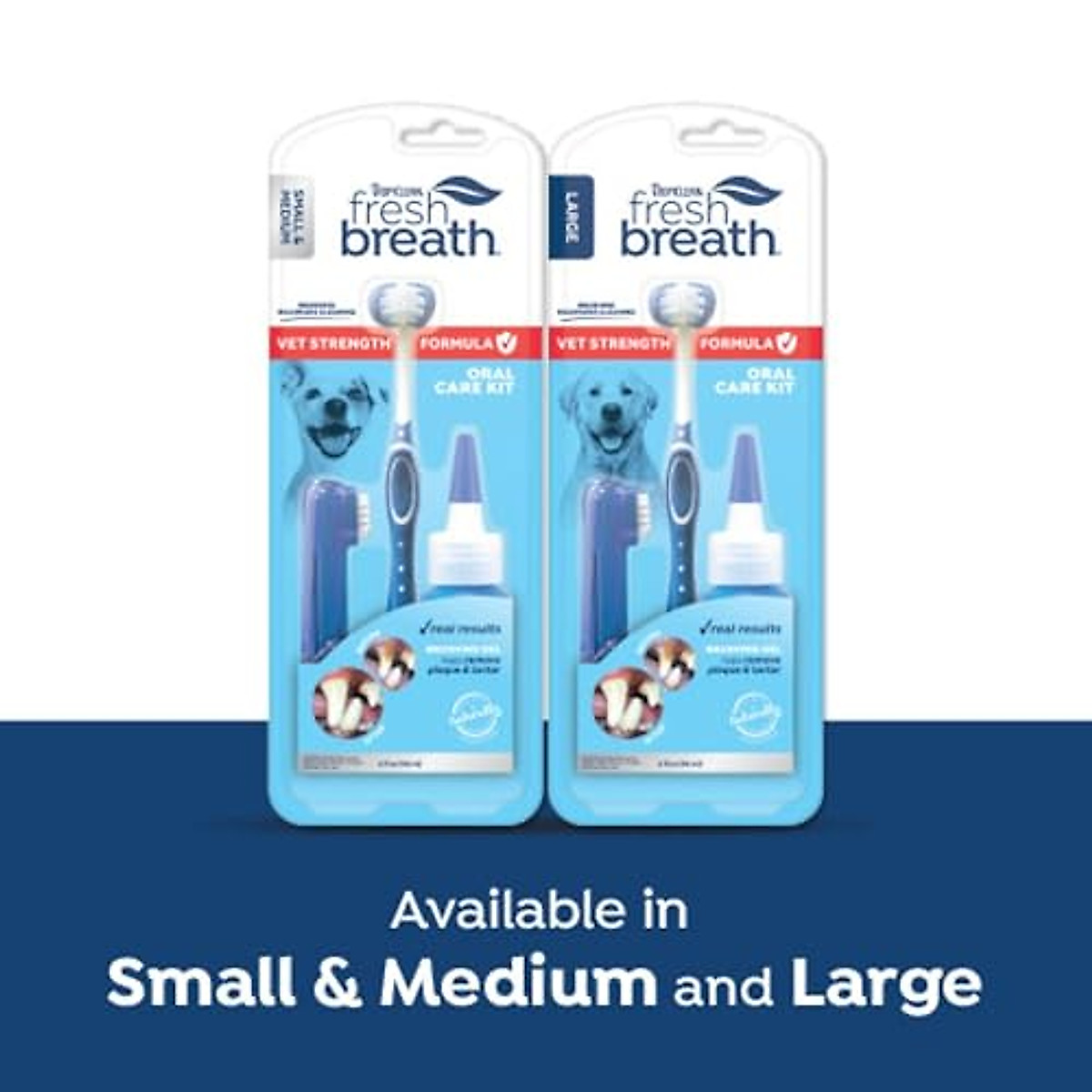 Fresh Breath Certified Wellness Collection Vet Strength Oral Care Kit for Small & Medium Dogs - Removes Plaque & Tartar - Freshens Bad Dog Breath - Teeth Cleaning Kit