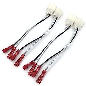 DEVMO 4 Pack Speaker Harness Compatible with J-e-e-p DOD-ge Chry-sler Models Front Rear Door Speaker Wiring Harness Adapter 72-6514 Door Speaker Replacement Speaker Wire Harness