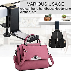 Sentoda Bag Hanger for Table Desk,Set of 2 Foldable Aluminum Purse Handbag Hook Hanger Holder for Women and Girls