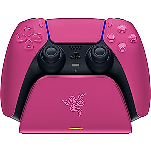 Razer Quick Charging Stand for PlayStation 5: Quick Charge - Curved Cradle Design - Matches PS5 DualSense Wireless Controller - One-Handed Navigation - USB Powered - Pink (Controller Sold Separately)