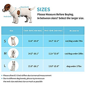 Pet Dog Harness, Walk-in Small Dog Harness and Leash Set, Soft and Non-Deformable Puppy Vest + 1.8m Dog Leash, Anti-Escape Puppy Kitten Harness, Suitable for Outdoor Walking of Cats and Small Dogs…