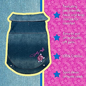 Dolly Doggy Parton Blue Denim Jacket with Collar for Dogs, Dog Apparel
