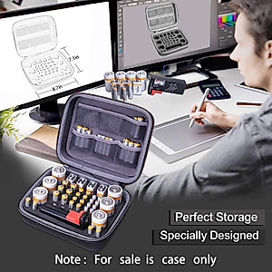 XANAD Battery Organizer Storage Case Holds 148 Different Size Batteries for AAA AA 9V Flat Batteries C and D Size Battery (Batteries and Tester not Included)