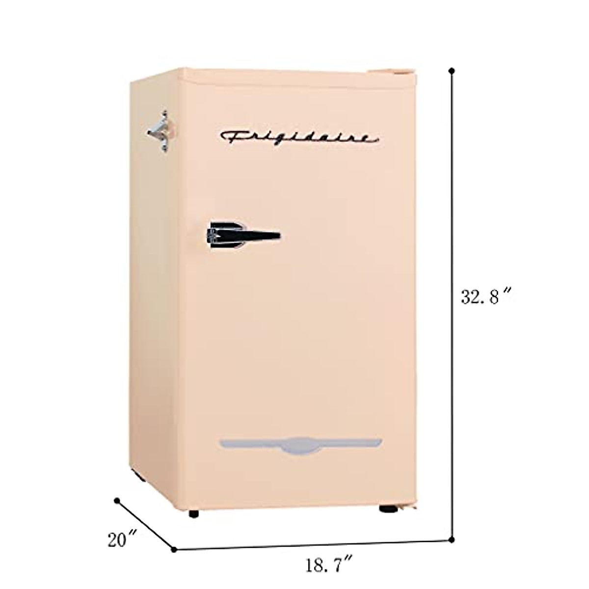 Frigidaire EFR376-CORAL Retro Bar Fridge Refrigerator with Side Bottle Opener, 3.2 cu. Ft, Coral & Keurig K-Mini Coffee Maker, Single Serve K-Cup Pod Coffee Brewer, 6 to 12 oz. Brew Sizes, Dusty Rose