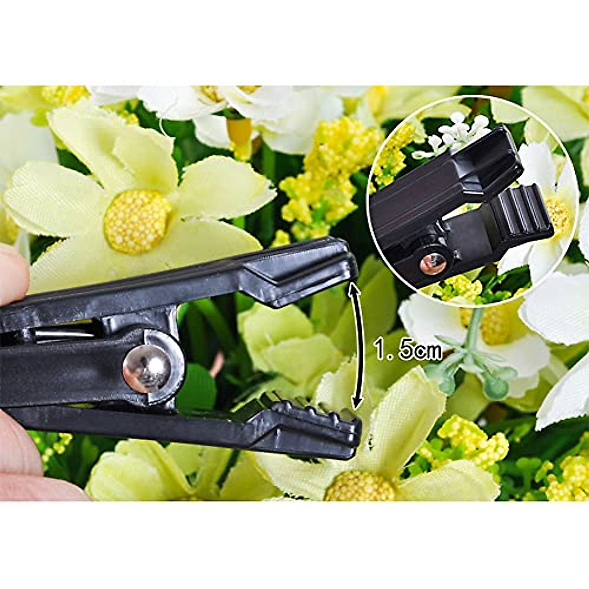 AKOAK 10 Pcs Black Plastic Hat Clip Laundry Hanger Clip Multi-Function Rotable Curtains Clip Household Scarf Hanger Bathroom Towel Clip Suitable for Hats, Boots, Socks, Quilts, Clothes Clip